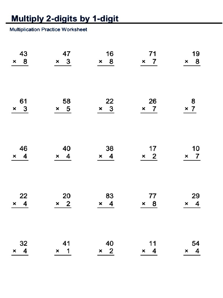 Multiplication With Regrouping | PDF