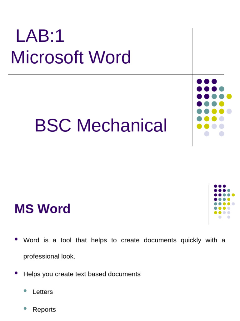 Lect Word | PDF | Microsoft Word | Window (Computing)