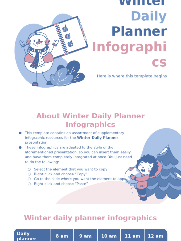 Winter Daily Planner Infographics by Slidesgo | PDF | Planets | Planets ...