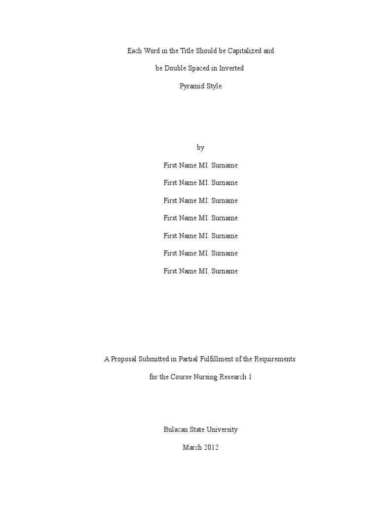 Nursing Research Proposal Guidelines | PDF | Sampling (Statistics ...