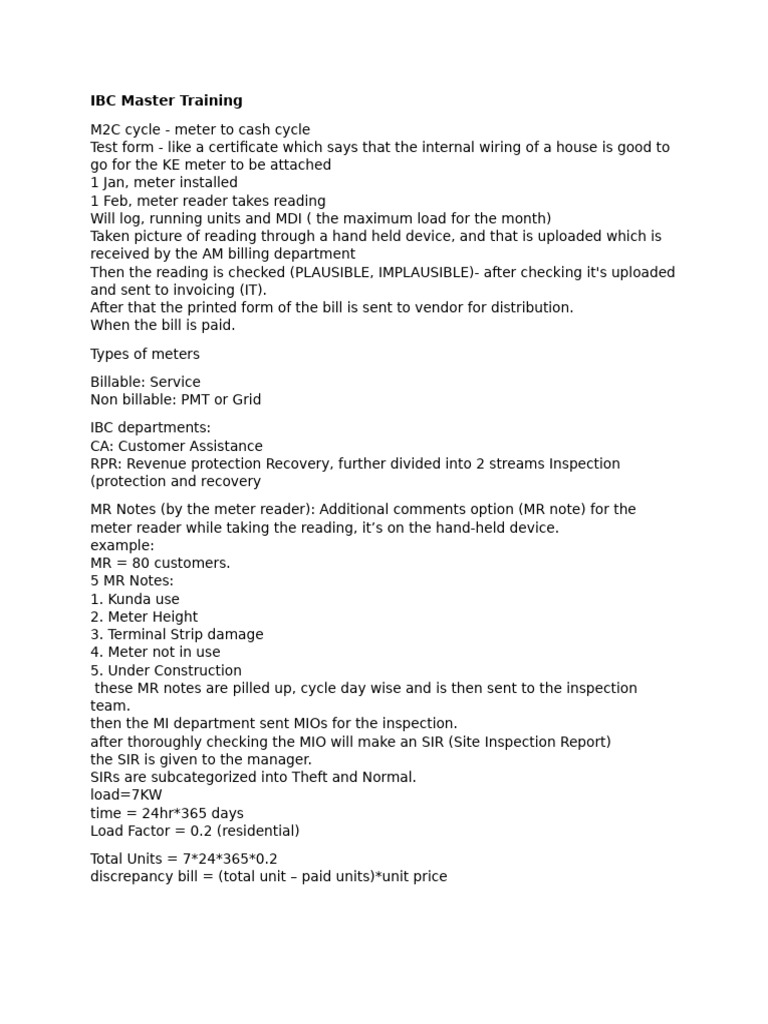 IBC Master Training | PDF