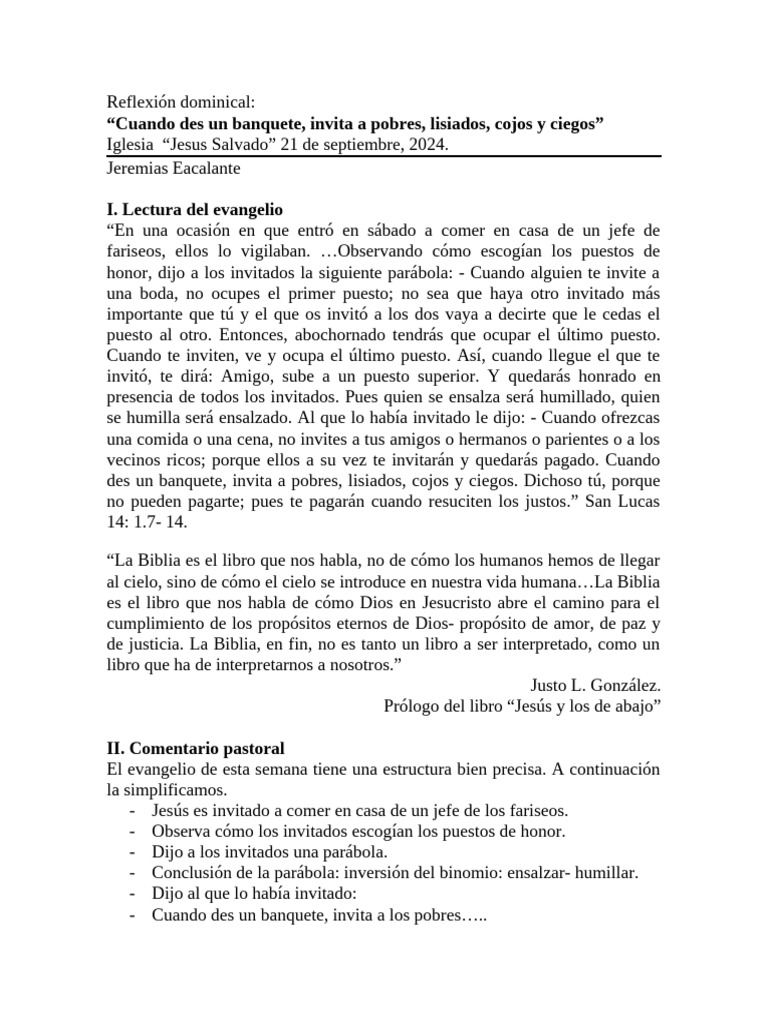 Ref. Dom. 02 Sep.007 | PDF | Jesús | Parábolas de Jesús