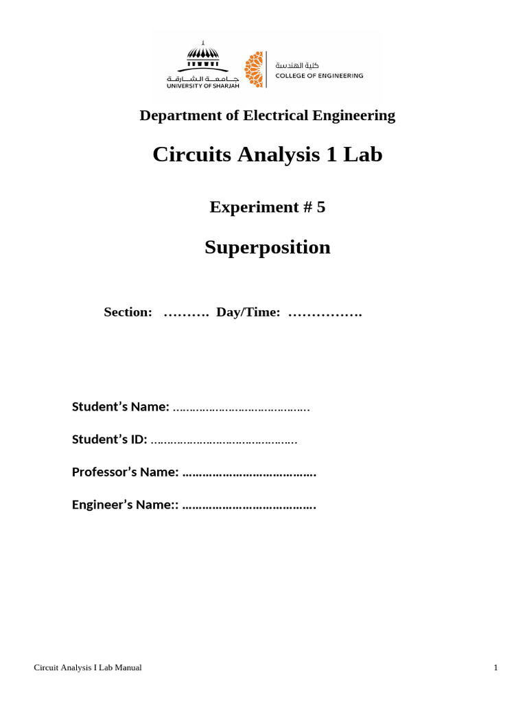 05-Superposition DC Circuits 1 | PDF | Electrical Network | Network Analysis (Electrical Circuits)