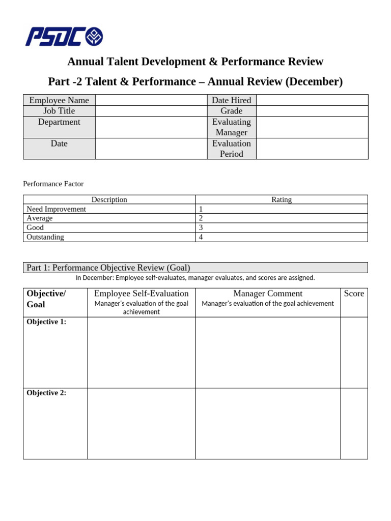 Annual Talent Review & Development Guide | PDF | Goal | Evaluation