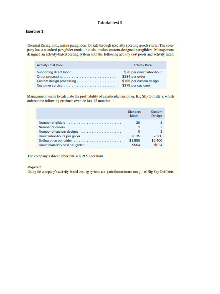 Tutorial Test 5 | PDF