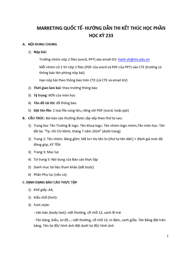 Huong Dan Thi KTHP Hk233 | PDF