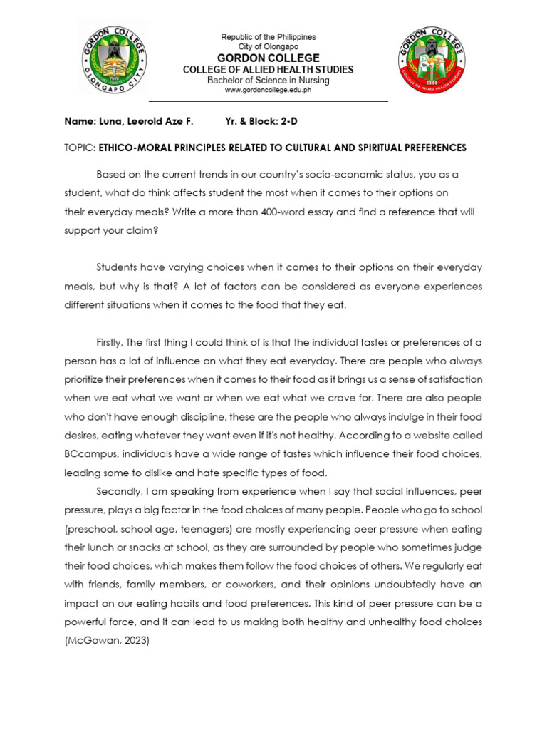 Luna Leerold Aze F. BSN 2D NCM105 Act. 4 | PDF | Income