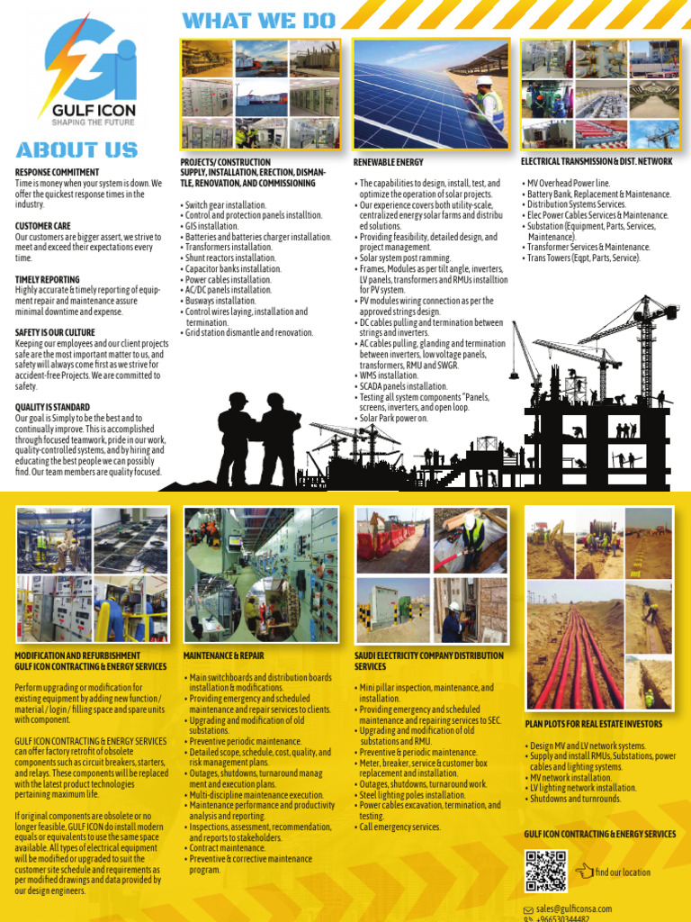 Gulf Icon Brochure No 2 | PDF | Electrical Substation | Solar Panel