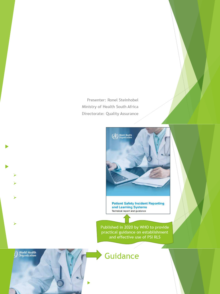 Patient Safety Incident Reporting Guide | PDF | Patient Safety | Risk