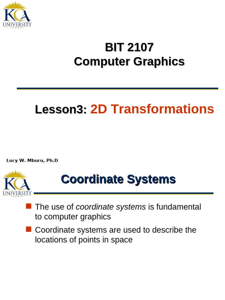 3 2D Transformation | PDF | Shape | Classical Geometry