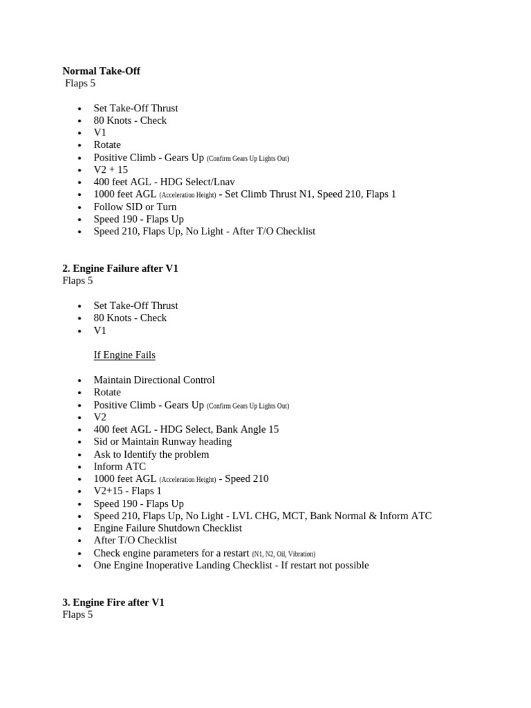 b737 Procedures | PDF | Flap (Aeronautics) | Transport Safety