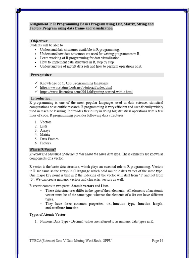 R Programming Basics | PDF | Matrix (Mathematics) | Computer Programming R Programming Basics | PDF | Matrix (Mathematics) | Computer Programming