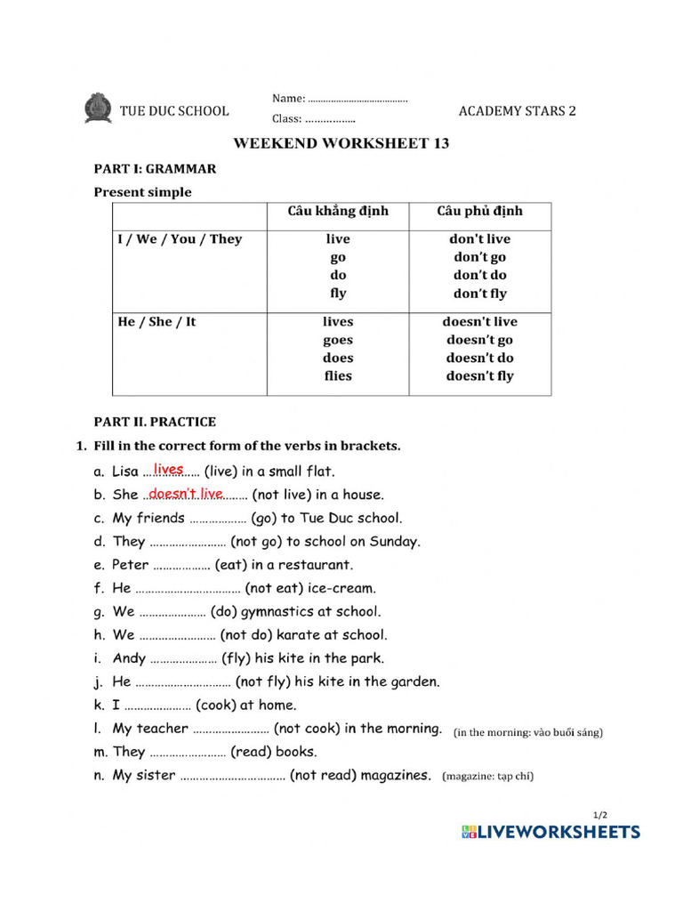 Present Simple | PDF