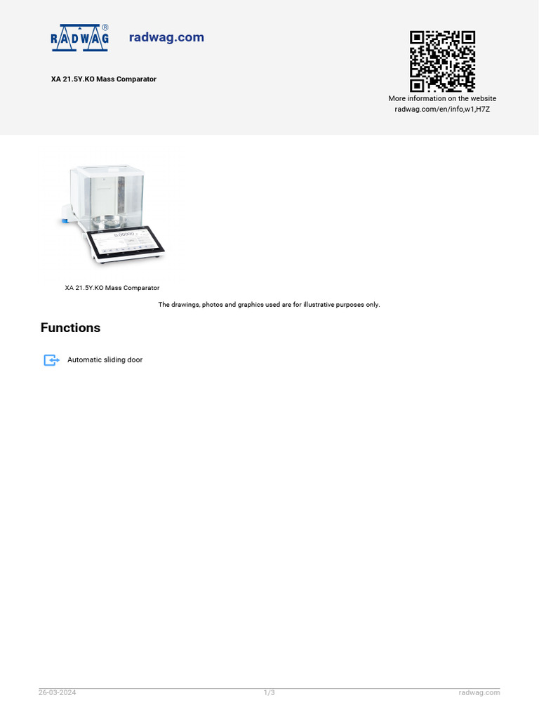 RADWAG Data Sheet | PDF | Calibration | Wi Fi