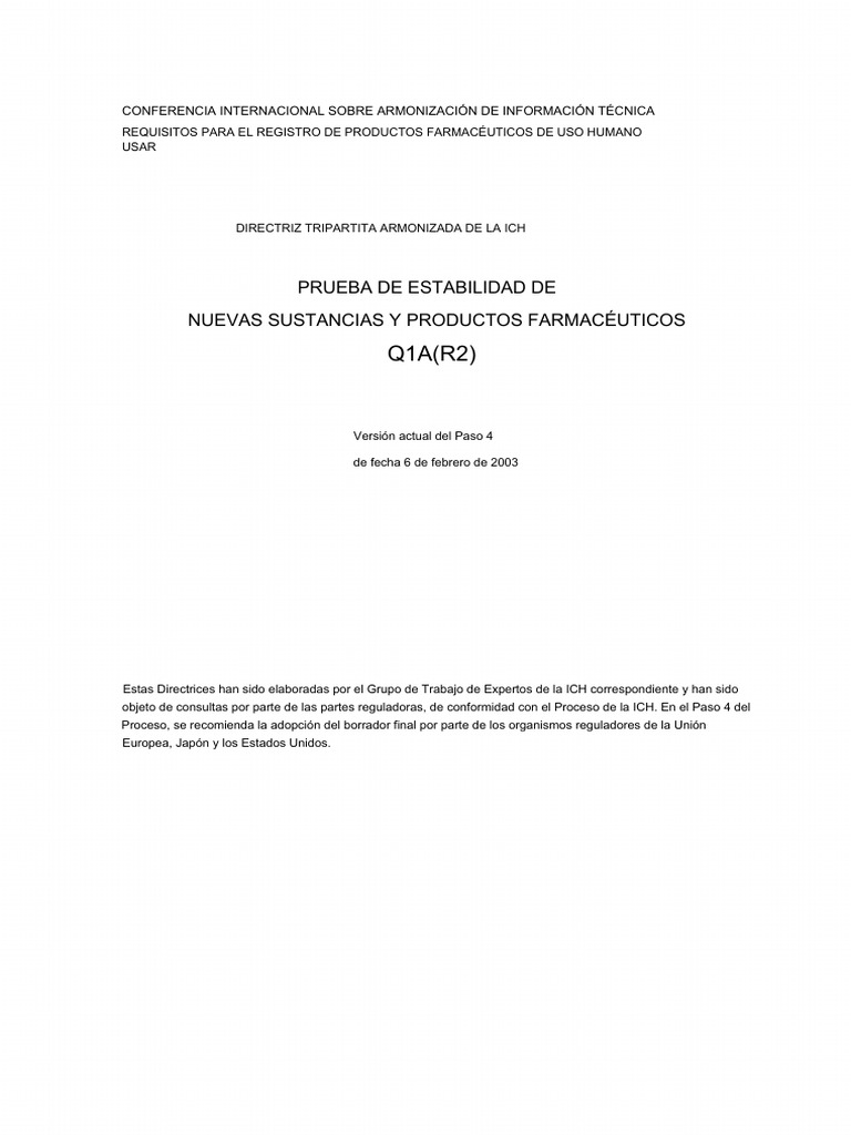 Q1A (R2) Guideline | PDF | Farmacia | Medicamentos con receta