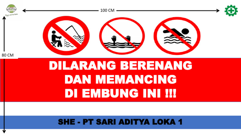 Rambu Dilarang Berenang Dan Memancing | PDF