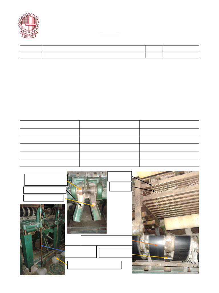 2nd Draw Frame Machine Parts Overview | PDF