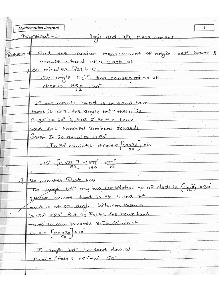 Angle & Measurements Practical | PDF