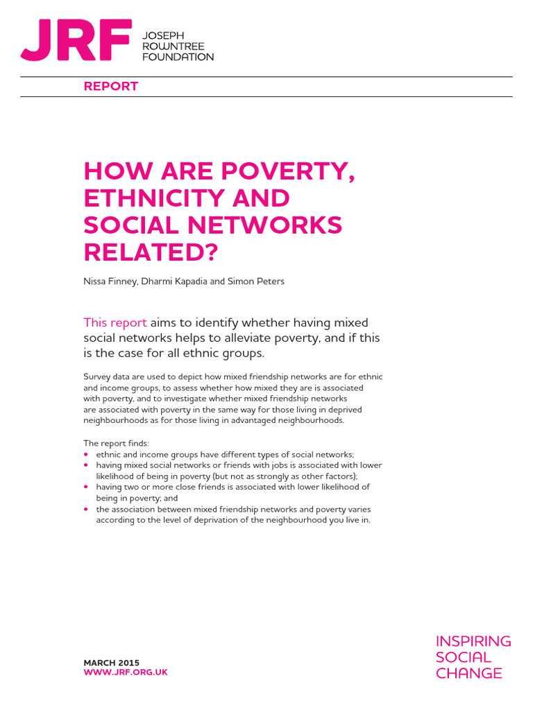Poverty Ethnicity Social Networks Full - 1 | PDF | Poverty | Poverty ...