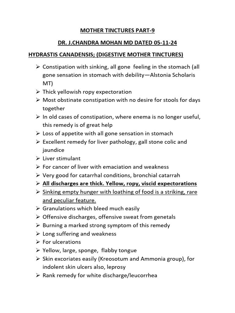 MOTHER TINCTURES-9 | PDF | Constipation | Diarrhea