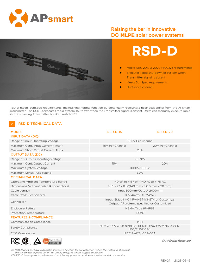 RSD D Datasheet - Rev2.1 - 2023 06 19 | PDF | Fuse (Electrical ...