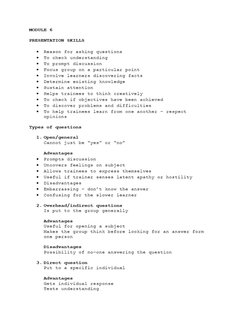 Module 6 | PDF | Question | Learning