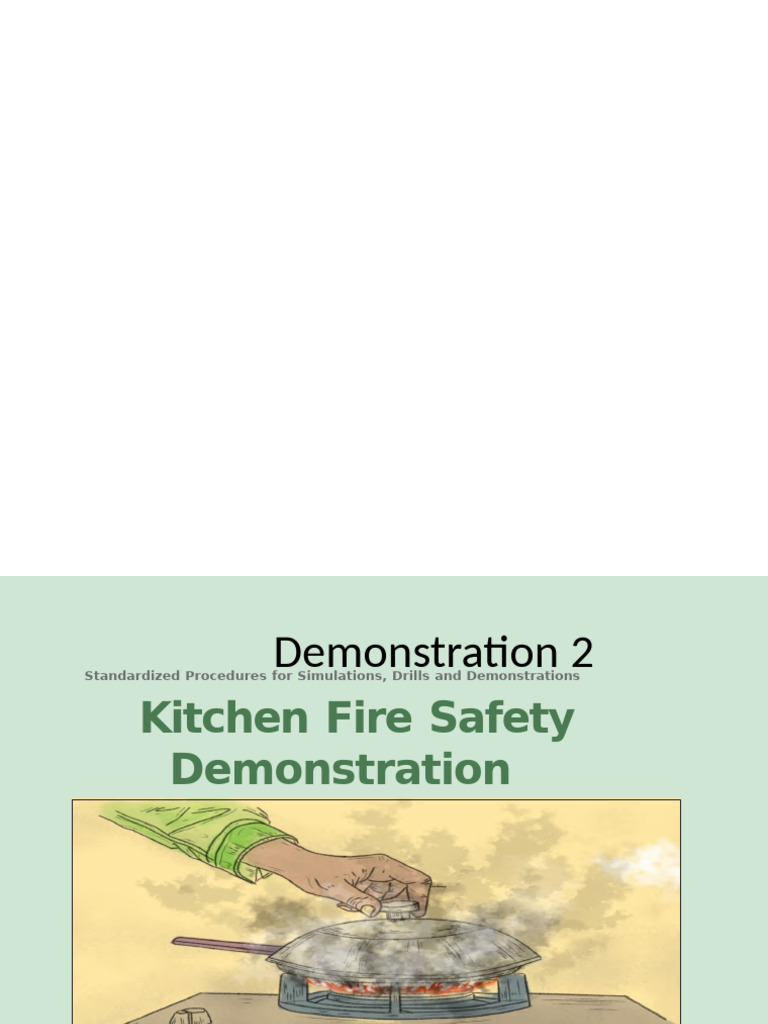 DEMO 2 Kitchen Fire Safety Demonstration | PDF | Fires | Sodium Bicarbonate