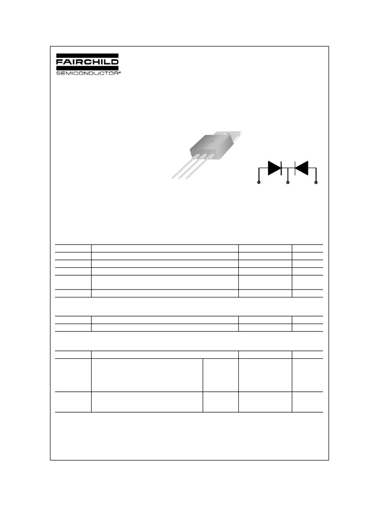 FYP2010DN Dual SCHOTTKY BARRIER RECTIFIER | PDF | Diode | Rectifier