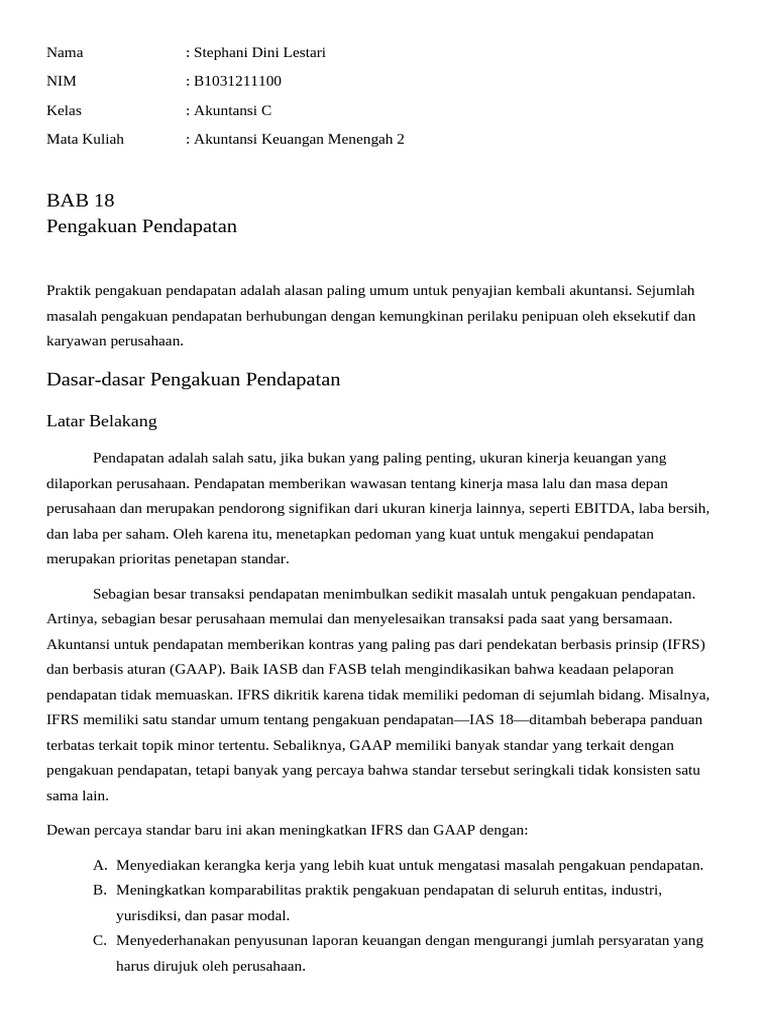 Ringkasan AKM 2 CHP 18 | PDF