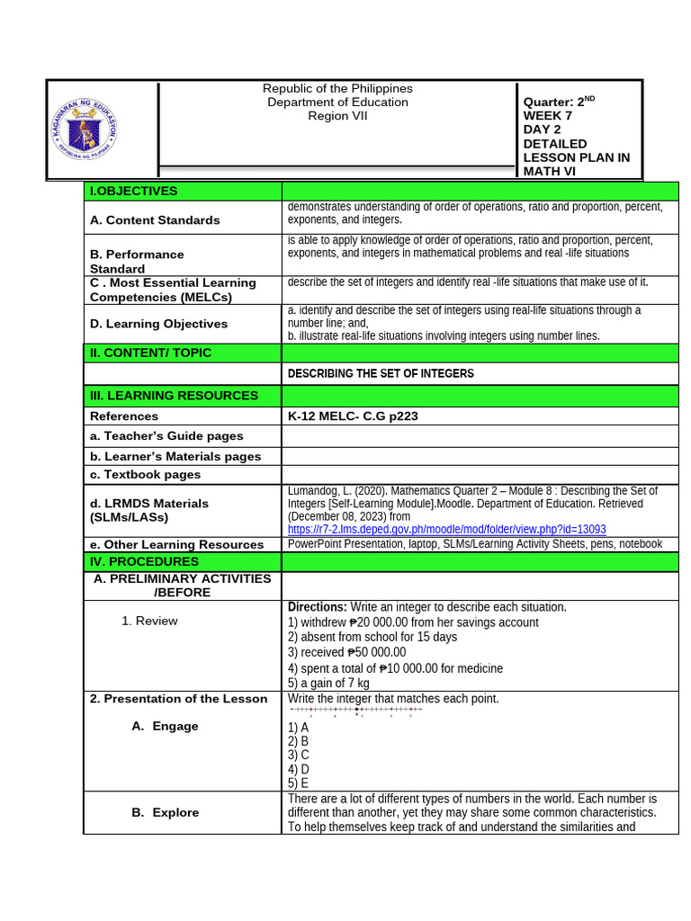 Math Q2 DLP Week 7 Day 2 | PDF | Numbers | Mathematics