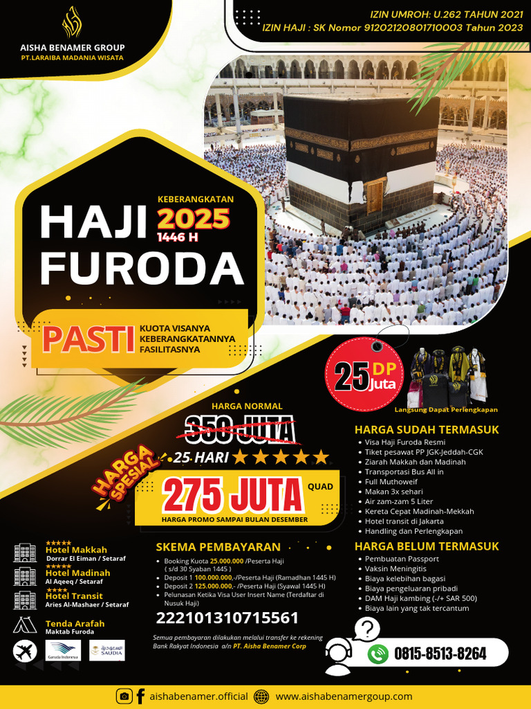 Haji Furoda 2025: Biaya dan Fasilitas | PDF