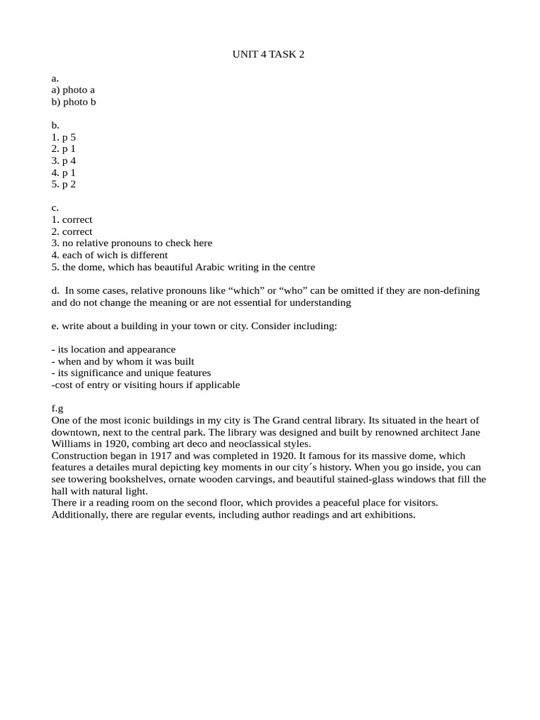 Unit 1 Task 2 | PDF