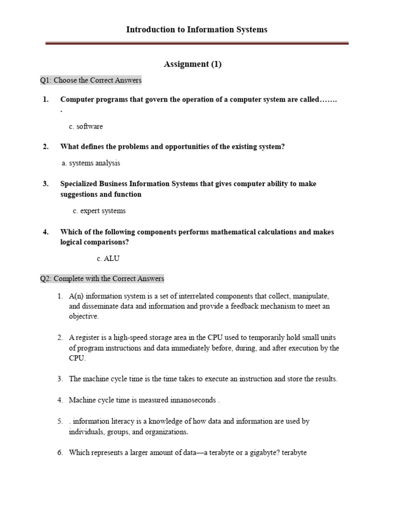 Assignment1 Completed | PDF | Business | Technology & Engineering