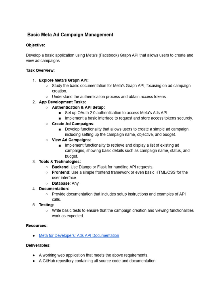 Basic Meta Ad Campaign Management | PDF | Career & Growth | Business