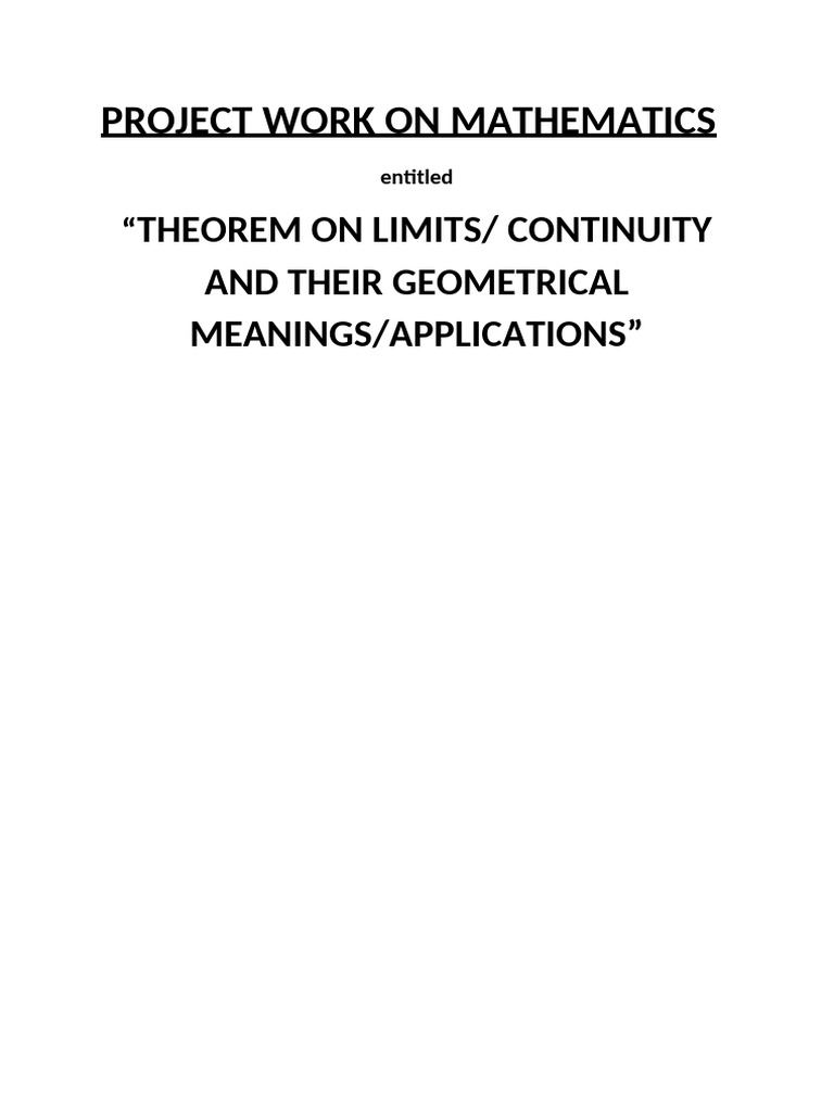 project | PDF | Trigonometric Functions | Continuous Function