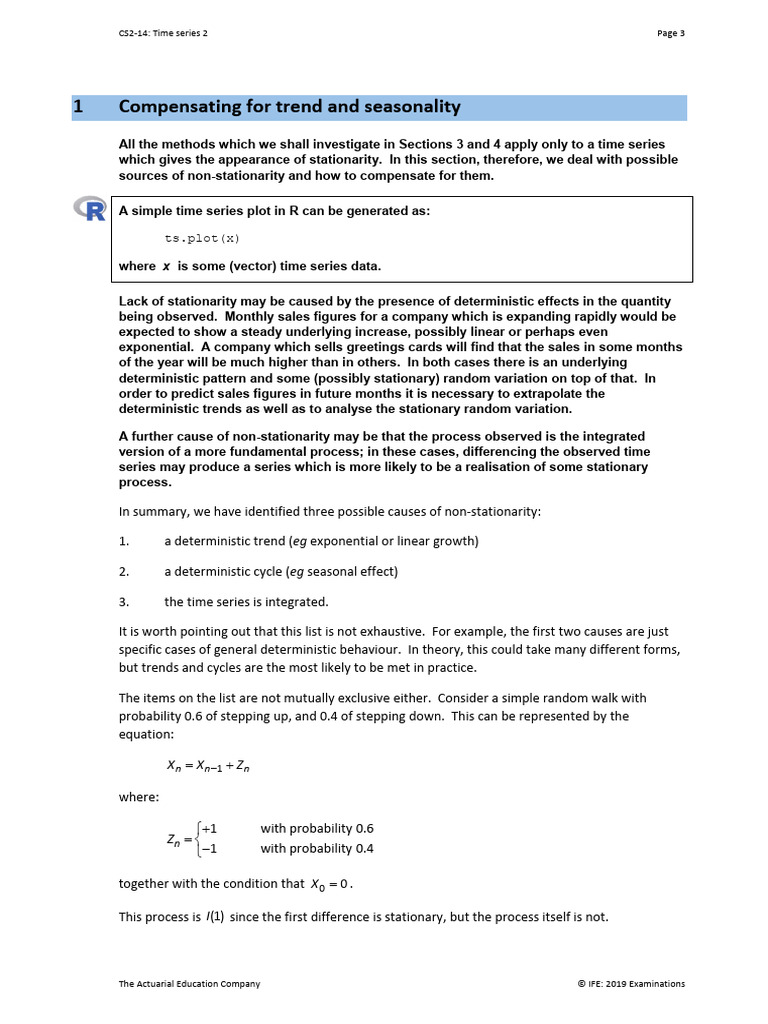 Seasonality and Trend | PDF | Stationary Process | Time Series