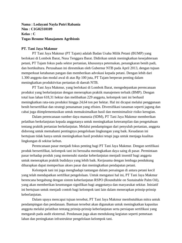 Nama - Lodayani Nayla Putri Rabania | PDF