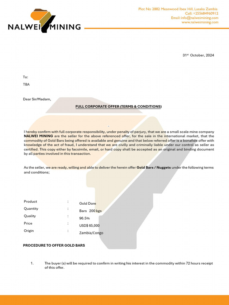 NALWEI FCO Au 31-10-2024 22 | PDF | Sales | Business