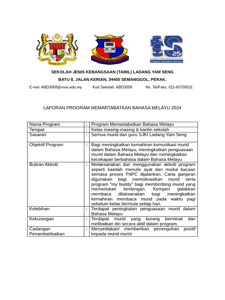 OPR Program Memartabatkan BM | PDF
