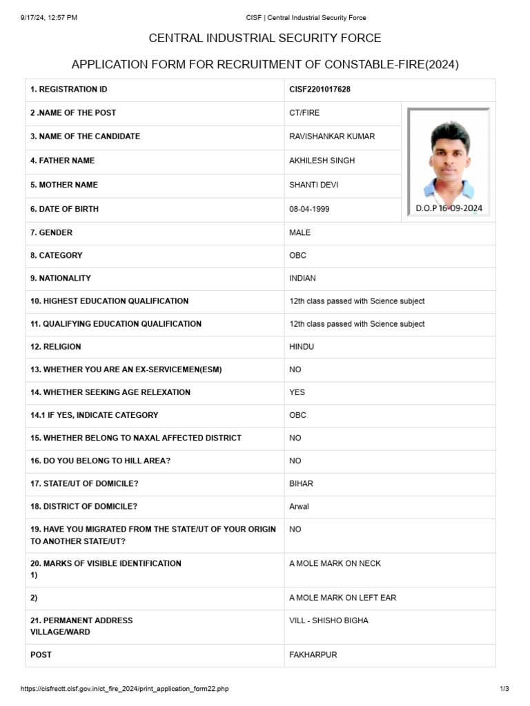 CISF - Central Industrial Security Force | PDF | Justice | Crime & Violence