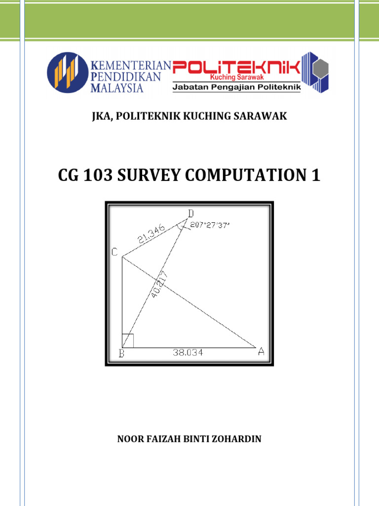 Basic Survey Computation | PDF | Trigonometry | Angle