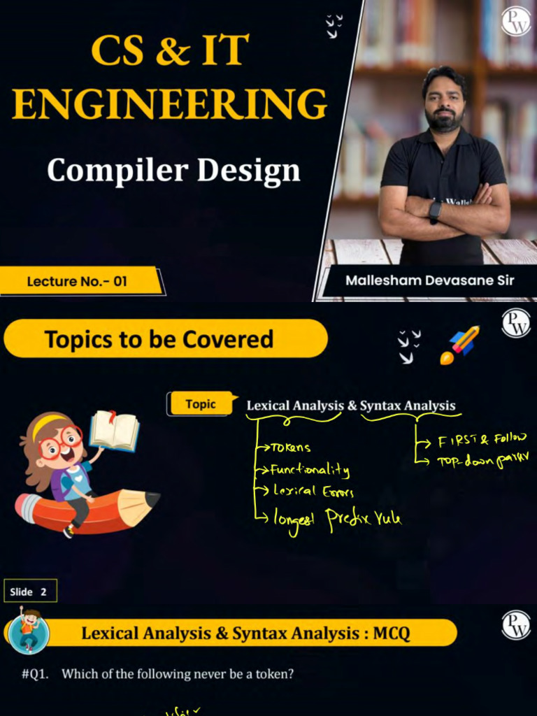 Compiler Design 01 - Class Notes | PDF