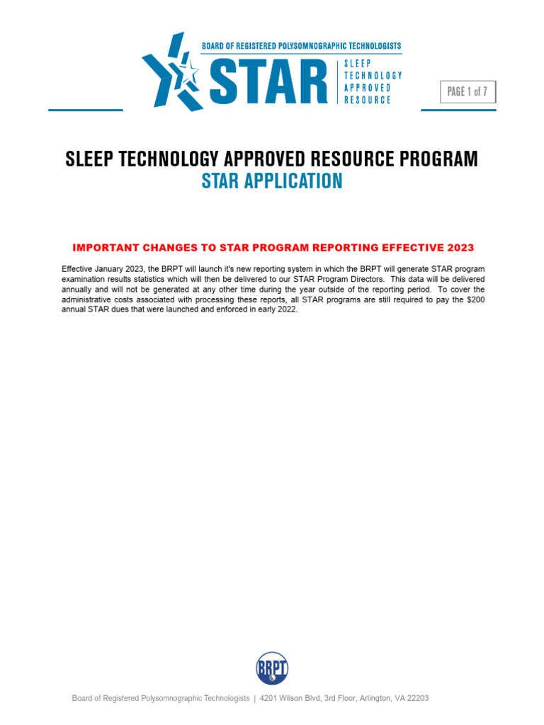 RPSGT CPSGT Star Application 11-04-2022 | PDF | Sleep | Sleep Disorder