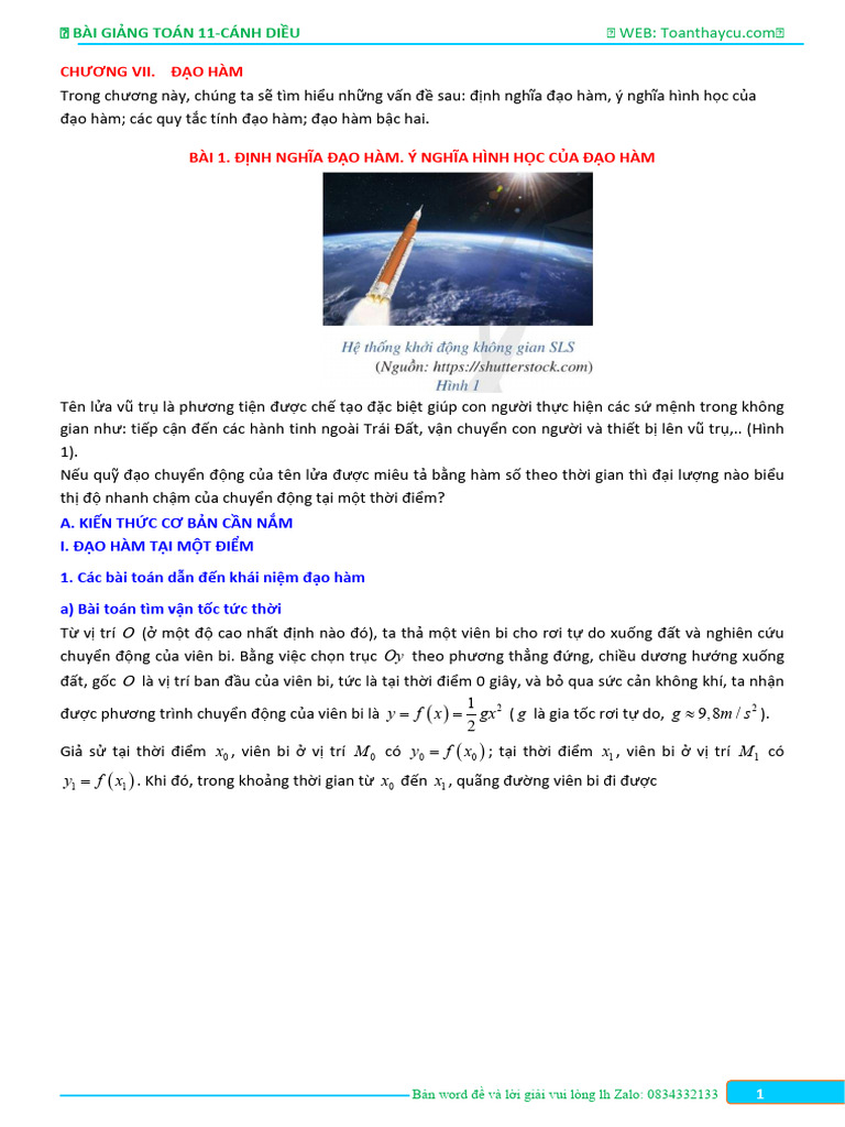 Bai Giang Dao Ham Toan 11 Canh Dieu | PDF