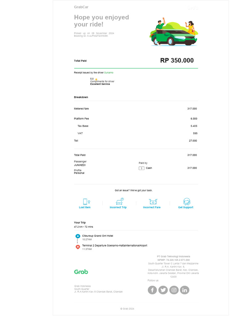 JumaediYour Grab E-Receipt | PDF