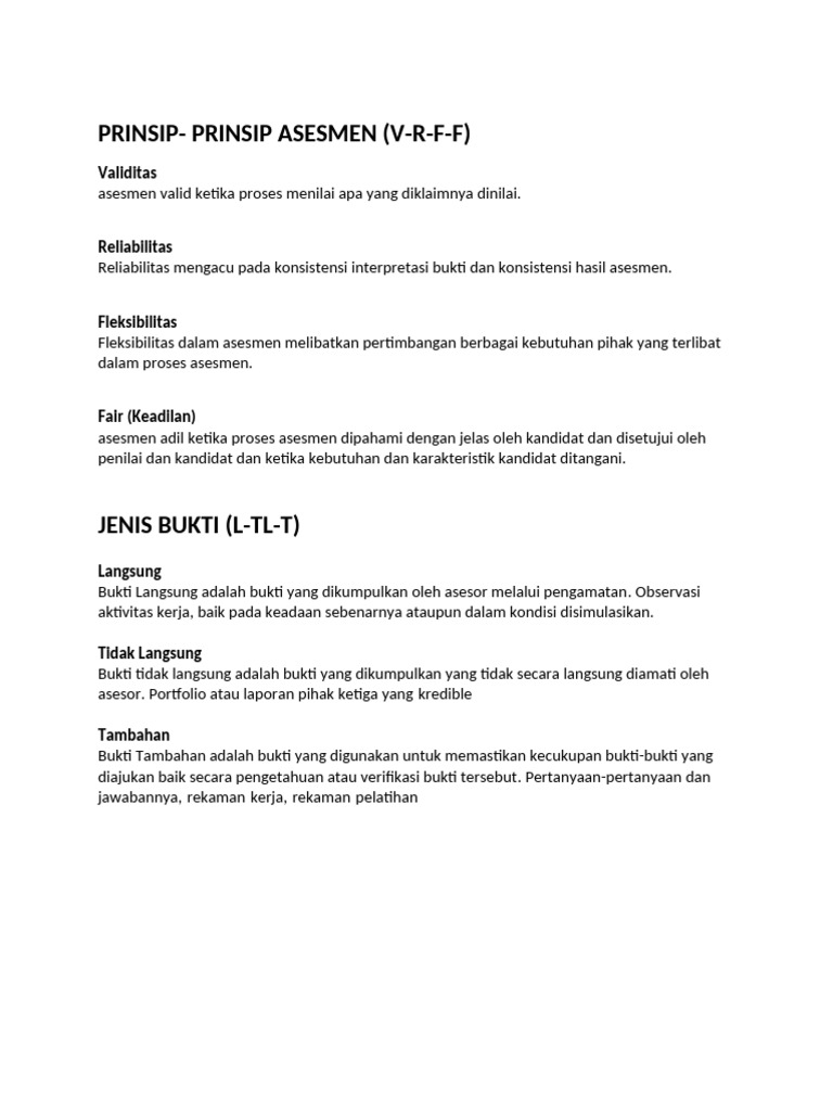 Prinsip Asesmen | PDF