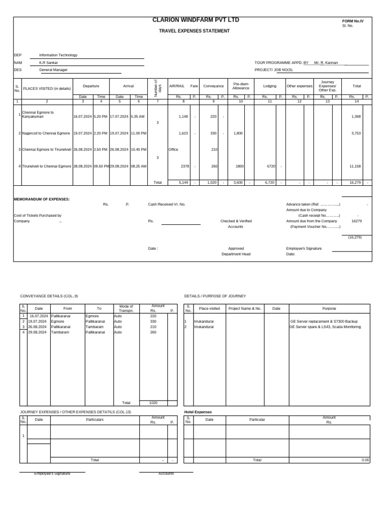 Travel Form | PDF | Public Transport