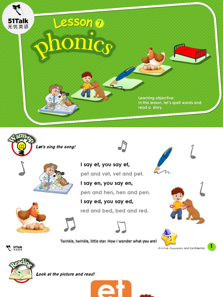 phonics2_lesson7 | PDF | Domesticated Animals | Animals And Humans
