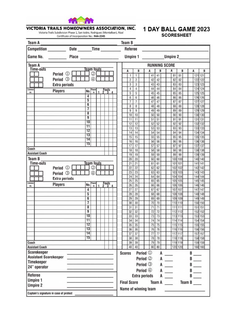 SCORESHEET | PDF