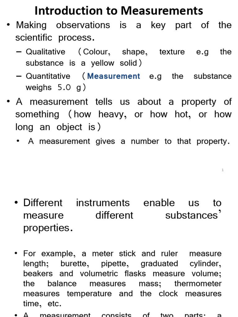 Introduction To Measurements | PDF | Fahrenheit | Significant Figures